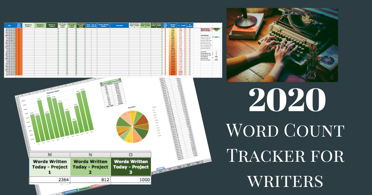 Word Count Tracker Spreadsheet for 2020 - Track Your Writing Goals